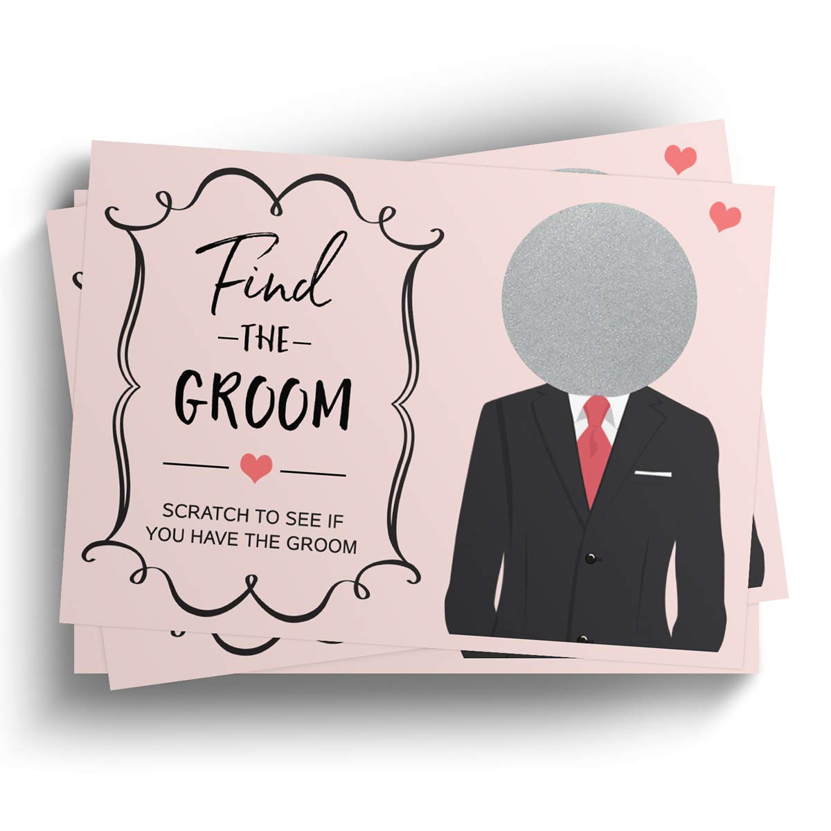 Printed Party Bridal Shower Games β Find The Groom Scratch Off Raffle, Fun Wedding Shower Game, 30 Cards and Stickers