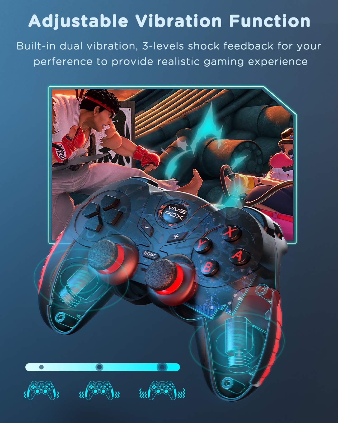 Vivefox Wireless Switch Pro Controller for Nintendo Switch/Lite Switch Wireless Controller Remote Gamepad Replacement for Nintendo Switch with 6-Axis Gyro, Dual Vibration, Motion Control