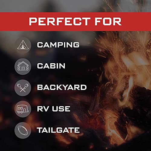 Dragonfire Log Grabber - 40" Long Fire Pit Tong with Durable Steel Shaft, Ergonomic Leatherette Handle, Triple Prong Design, and Heat-Resistant Black Coating