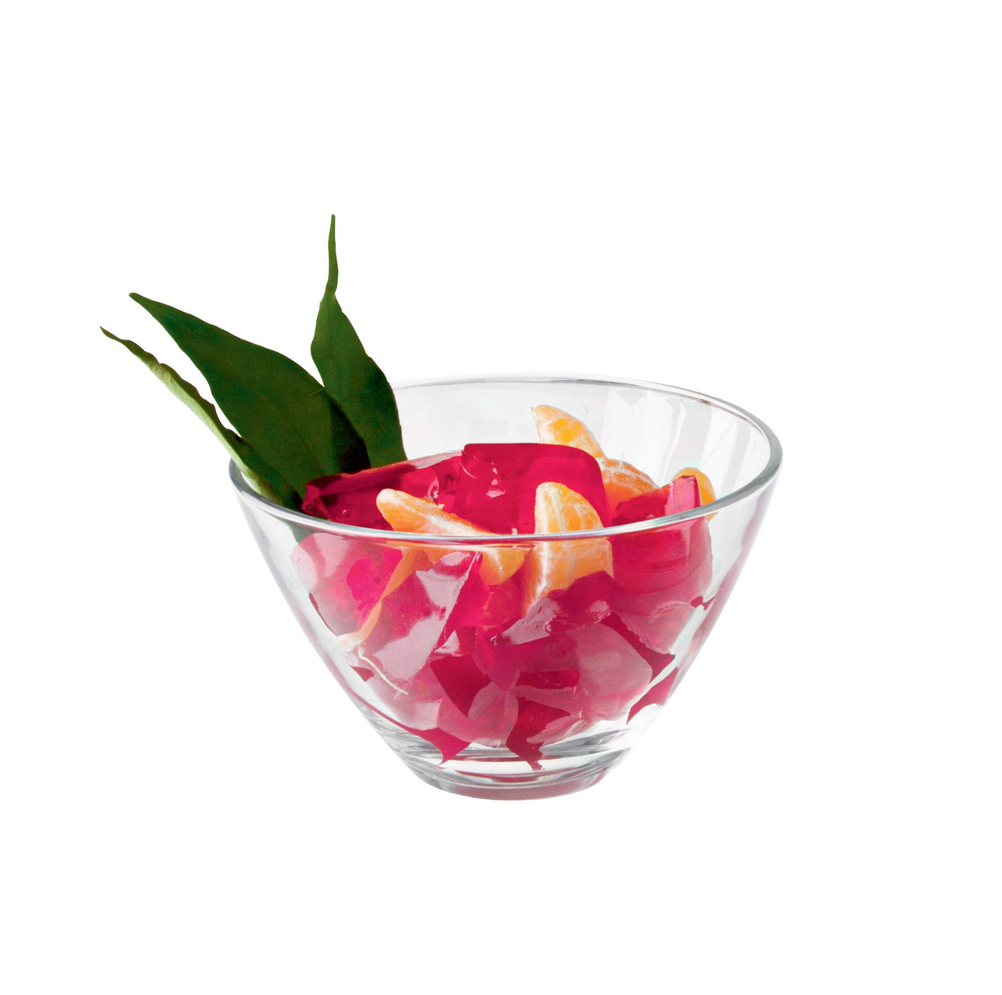 Glass Individual Small Bowl - Set of 6-4.75" D - By Barski - European Quality - Could Be Used For Small Fruit/Nut/Dessert - Bowls are 4.75" Diameter - Made in Europe