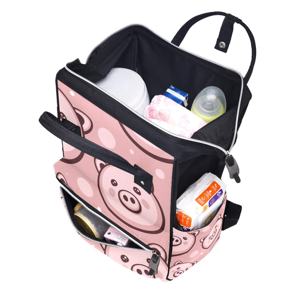 Cute Pigs Baby Diaper Bags Shoulder Straps Nappy Bag