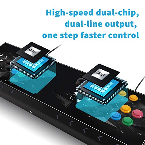 DOYO Arcade Joystick Machine Console 2 players Street Fighter Video Game Arcade Fighting Stick for Home Compatible with PC/Nintendo Switch/NEOGEO Mini/NeoGeo Pro/PS3/Raspberry Pi/PS Classic/Android