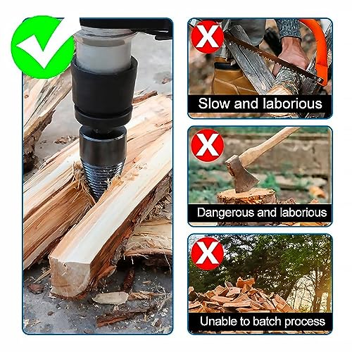 Dotmalls Easysplit Drill Bit,Libiyi Easysplit Drill Bit, Sherem Easysplit Drill Bit,Firewood Drill Bit Wood Splitter, Wood Splitter Drill Bit, Easy Split Drill Bit (32mm Set)