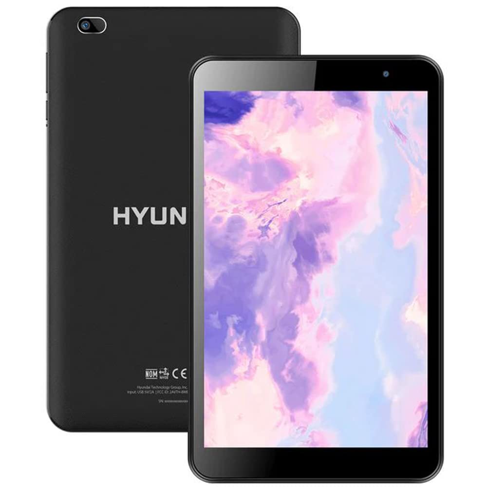 HYUNDAI HT8WB1RBK02A HYtab Plus 8WB1 8" Tablet, HD IPS, 2GB/32GB Bundle with Hard Shell EVA 10 inch Case, Deco Gear Screen Protector, Stylus Pen and Deco Gear Tablet Stand