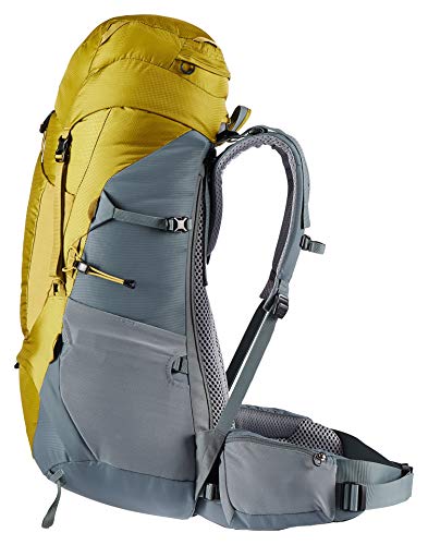 DEUTER Unisex โ Adult's Aircontact Lite 50+10 Trekking Backpack, Turmeric-Teal, 60 L