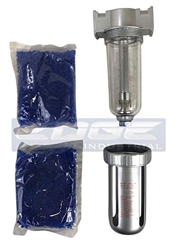 In LINE Desiccant AIR Dryer for Compressed AIR Great for Pneumatic Tools Spray Booth Plasma Cutter, with Desiccant beads (3/8" NPT)