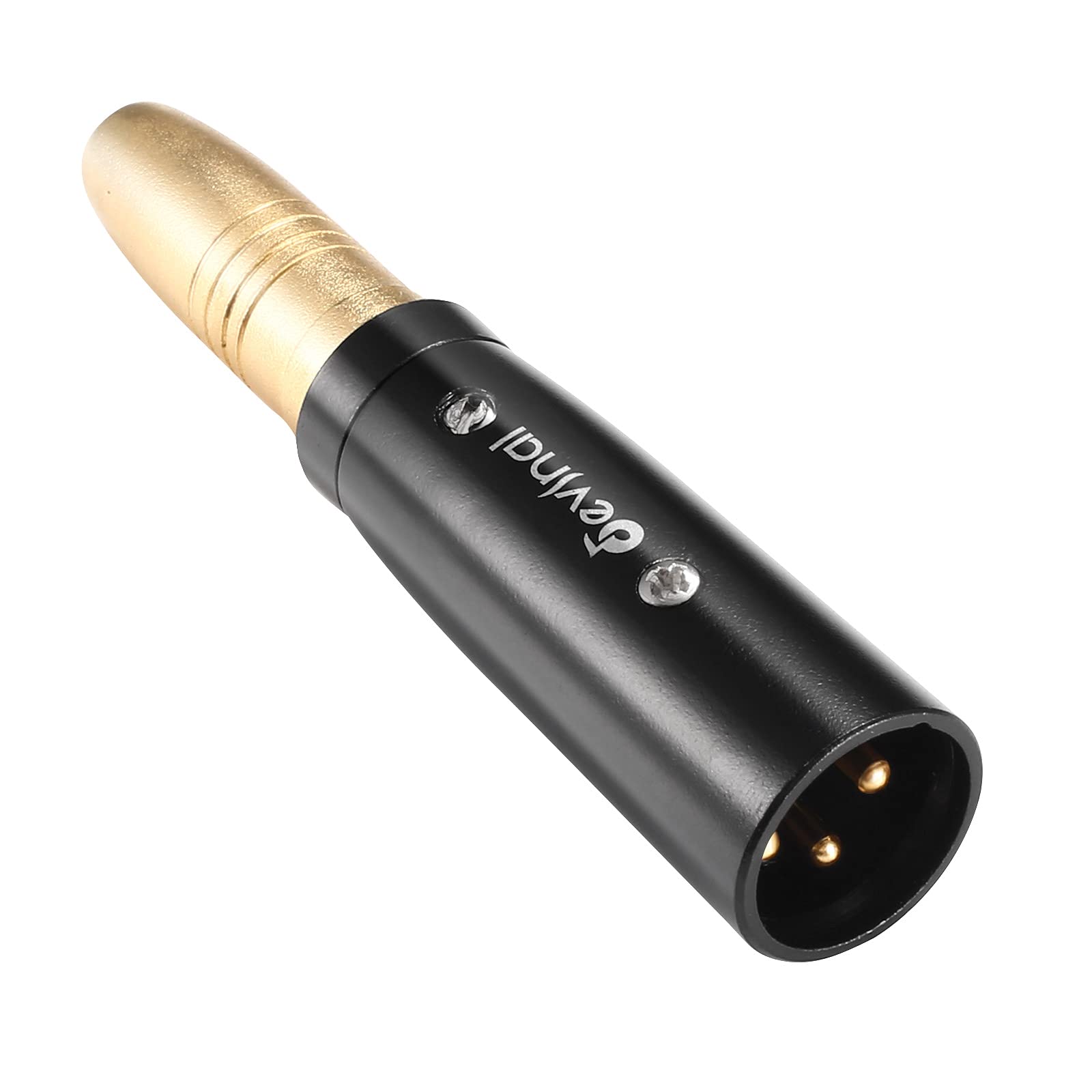 Devinal 1/4" Female to XLR Male Adapter, Upgraded Gold-Plated 6.35mm Female Stereo/Mono to XLR Male Plug Connector