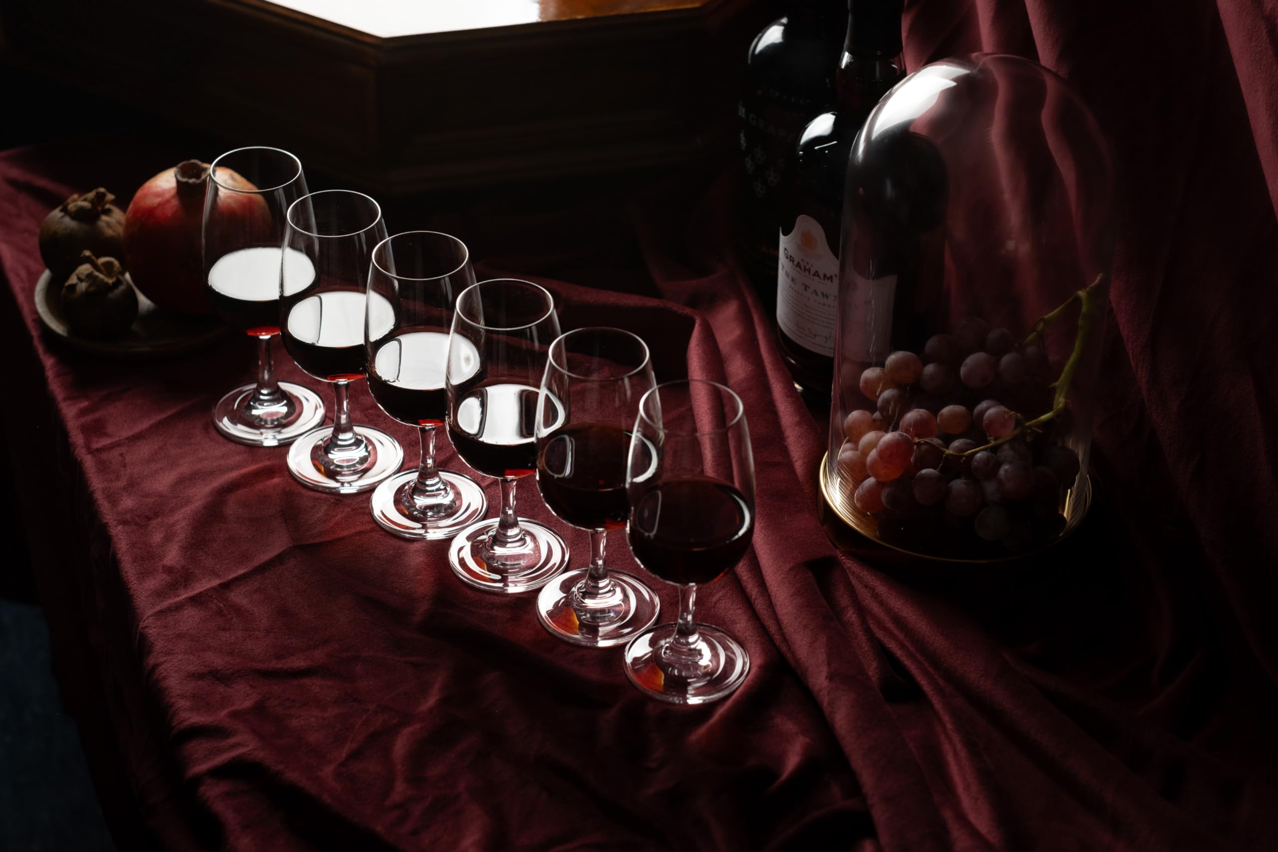 GLASSIQUE CADEAU Port and Dessert Wine, Sherry, Cordial, Aperitif Tasting Glasses | Set of 6 Small Crystal 7 oz Sippers | Mini Short Stem Nosing Taster Copitas