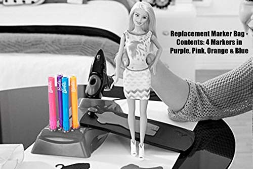 Replacement Markers for Barbie ~ Barbie Airbrush Designer ~ CLD91 ~ Replacement Markers in Purple, Pink, Orange & Blue