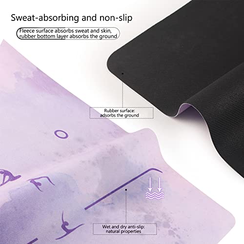 Frcofrf Yoga Mat Exercise Mat - Premium Yoga Pilates Floor Mat for Women,Workout Mats for Home