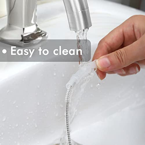 Miracredo 8 PCS Replacement Straws Compatible with Takeya, ThermoFlask, Hydro Flask Wide Mouth Straw Lid Water Bottles, BPA Free, Comes with 2 Cleaning Brushes and Stickers