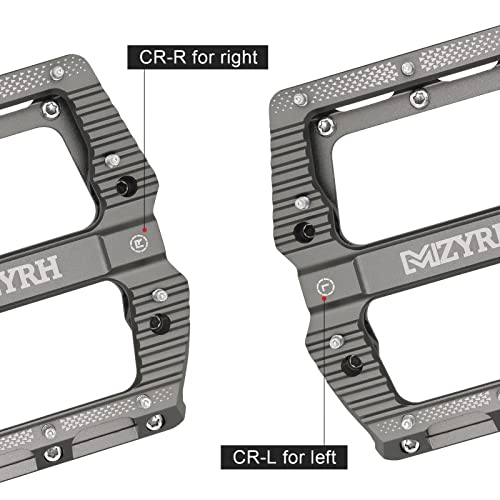 MZYRH Road/Mountain Bike Pedals MTB Pedals Bicycle Flat Pedals 3 Bearings 9/16β Aluminum Alloy Bicycle Platform Pedals for BMX MTB (TI)