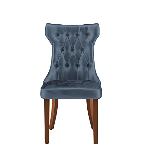 DHP Clairborne Dining Chair, Set of 2, Navy Velvet