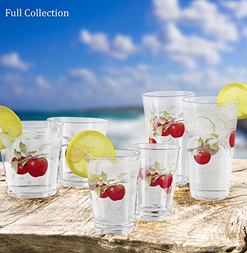 Reston Lloyd Harvest Apple Collection By Sandy Clough, 16 oz Stemless Wine Glass Set of 4