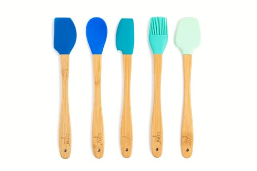 Core Kitchen 8.25" 5pc Silicone Mini Utensil Set with Bamboo Handles - Cleveland