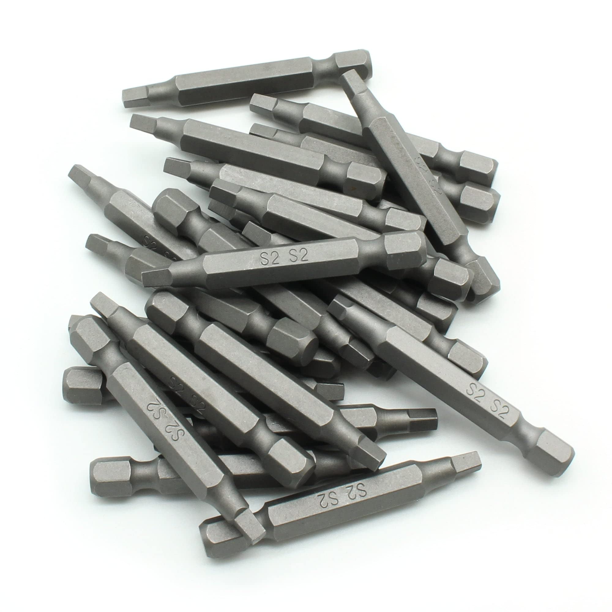 TEMO 25 pc #2 Square Robertson 2 Inch Screwdriver Insert Bits, Durable S2 Steel, with Heavy Duty Storage Container