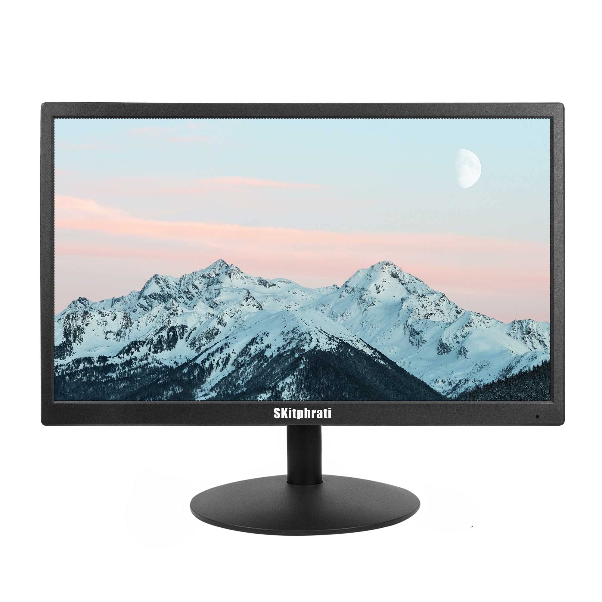 SKitphrati 20" PC Monitor 1600x900 75Hz 5MS HDMI Monitor LED Monitor Viewing Angle 95° (Horizontal) with HDMI VGA Input, 76% sRGB, VESA Wall Mount, TN Panel, Black