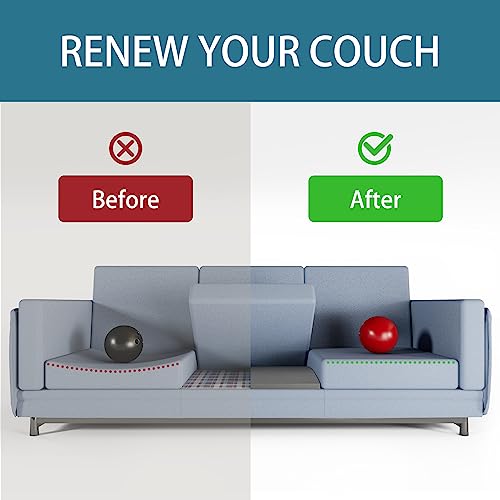 Rinkai-S Curve Couch Sofa Support | CertiPUR-US Certified | Prevents Sagging and Repairs Cushions | 20" x 20" x 2" High-Density Foam | Cuttable Design | High Rebound (Med-Soft ,3 Piece for Sofa)