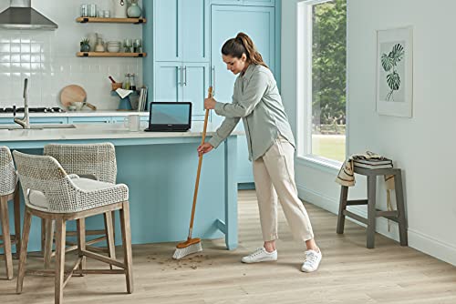 Harper Live.Love.Clean. Smooth Surface Bamboo Household Broom for Indoor Sweeping of Pet Hair, Dirt, Dust on Hardwood Floors, Tile, and Laminate