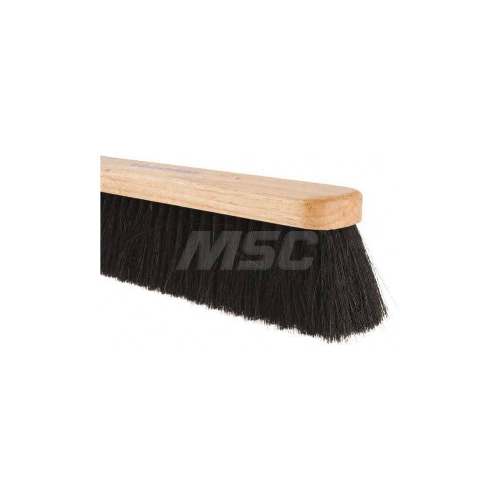 PRO SOURCE Push Broom Head with Coco/Tampico/PVC & Horsehair Blend Bristles:18" Wide