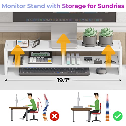 SEDETA L Shaped Computer Desk, Convertible 86.6" Home Office Desk or Corner Desk, L Office Desk with Drawer, Power Strip, Storage Cabinet, Monitor Stand & Storage Bag, White