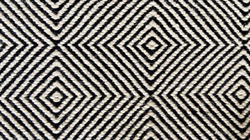 Rita Rugs Rolf, Woollen Hand Woven Area Rug, Black, 4' x 6'