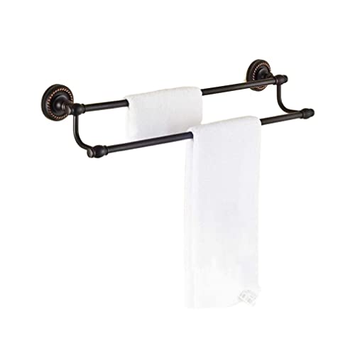 Towel Racks for Bathroom Towel Bar Single Pole Towel Rack All Copper Towel Rail Wall Mount Towel Holder Bathroom Hardware Accessories Free Standing Towel Racks (Color : Black, Size : 40cm)