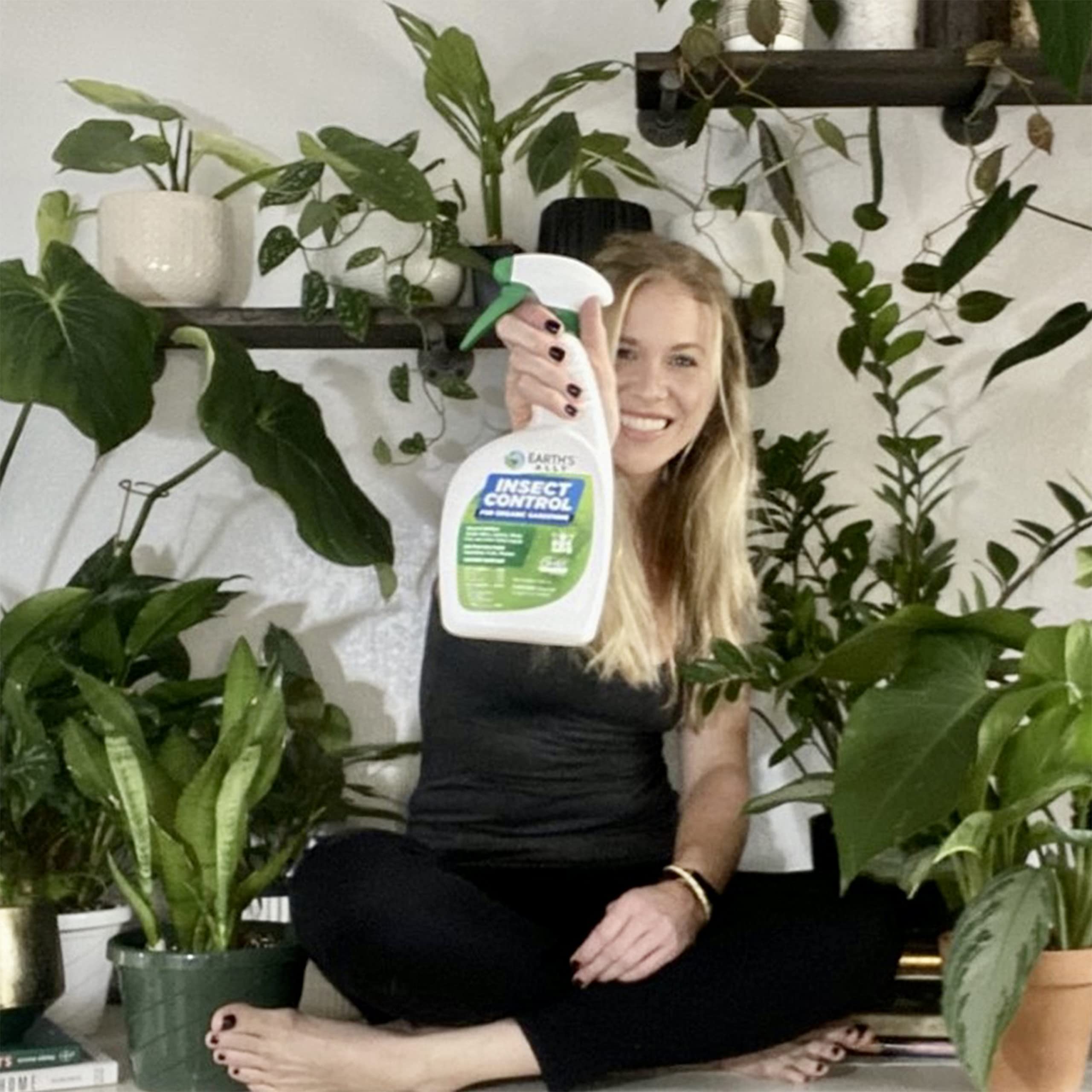 Earth's Ally Insect Control for Plants | Safe Outdoor & Indoor Plant Insecticide, Spider Mite, Aphid & Mealybug Killer - Effective Spray for Organic Garden & Household Plants, Ready-to-Use, 24oz