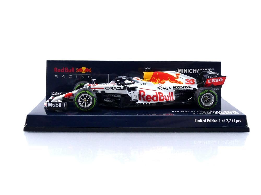 Minichamps 410211633 1:43 Red Bull Racing Honda RB16B-Max Verstappen-2nd Turkish GP 2021 Collectible Miniature Car, Multicoloured