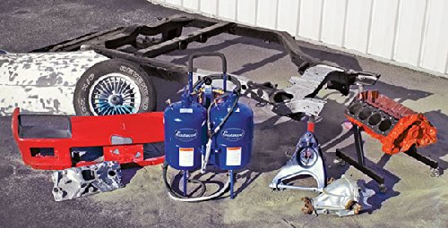 Eastwood Master Dual Abrasive Soda Blaster 10 CFM 120 Psi On The Fly Control 100 lbs Capacity Coated Tank Frame Paint Removal