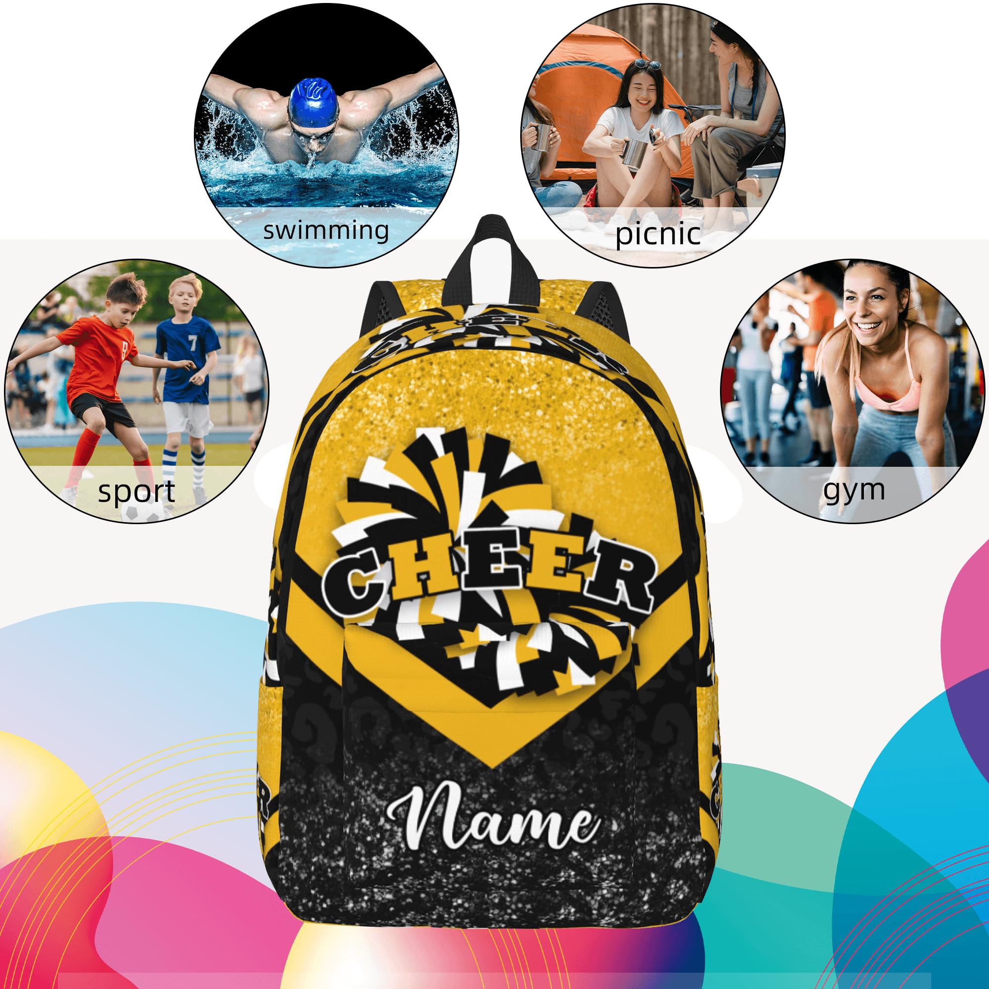 Custom Cheerleading Backpack Personalized Cheer Bags with Name Cheer Backpack for Cheerleaders Cheerleader Team Gift 1Pcs