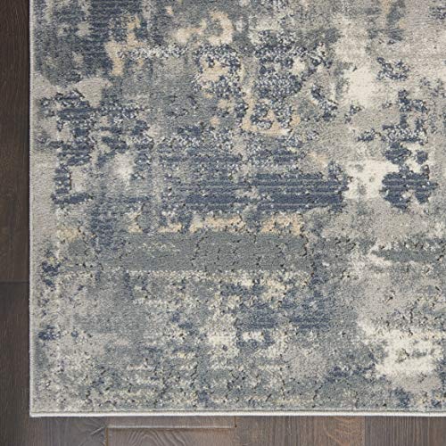Nourison Concerto Abstract Grey/Beige 5'3" x 7'3" Area -Rug, Easy -Cleaning, Non Shedding, Bed Room, Living Room, Dining Room, Kitchen (5x7)