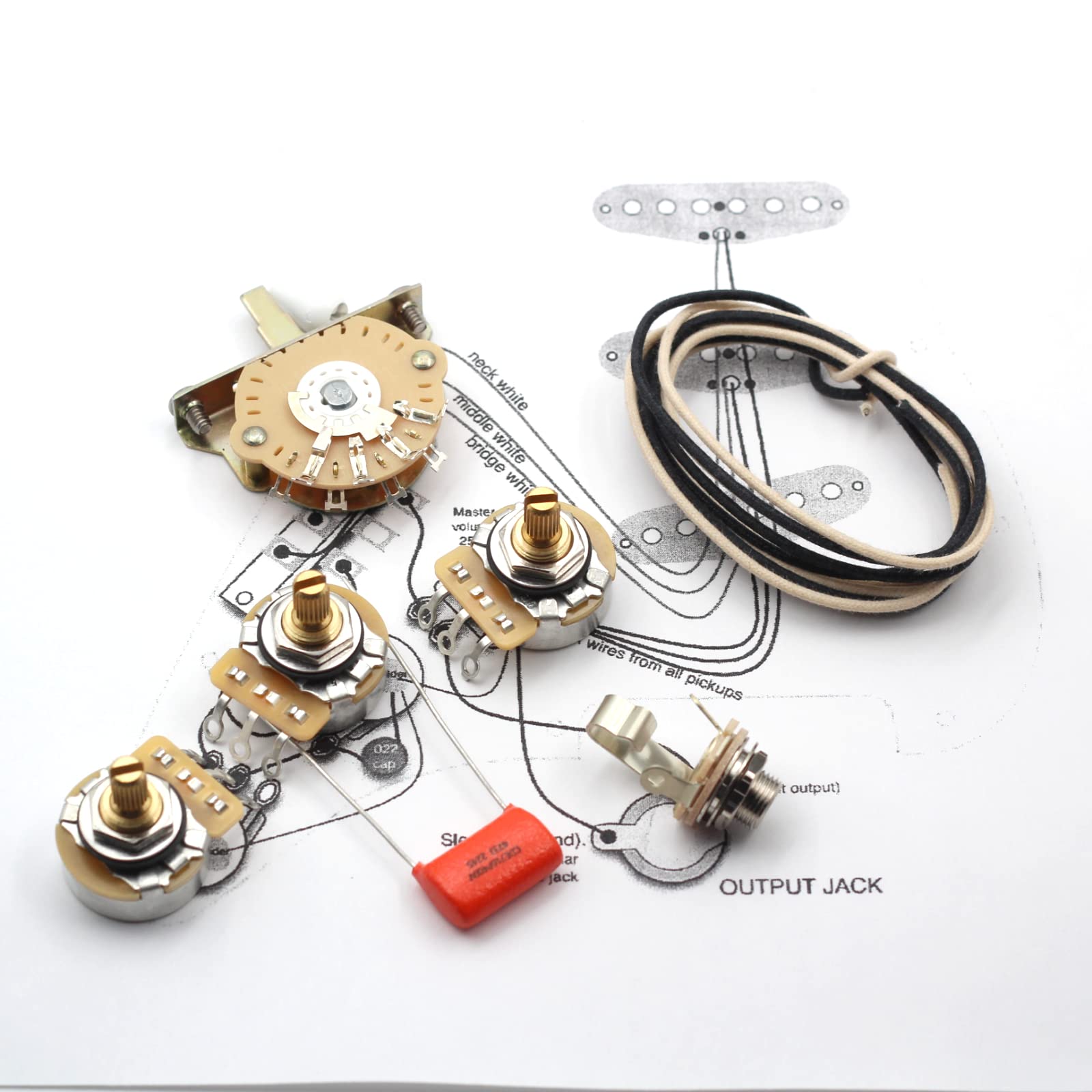 Deluxe Wiring Kit for Fender Strat - .047 Cap - Stratocaster