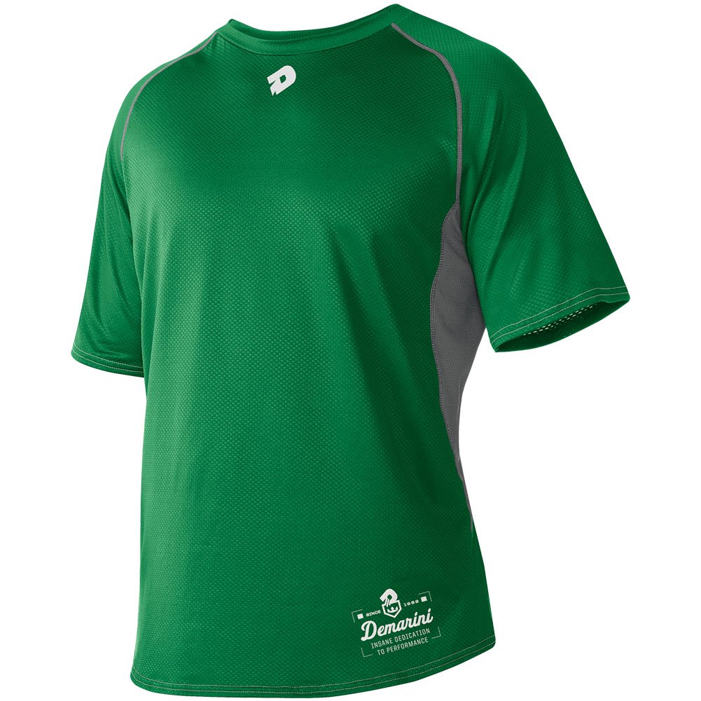DeMarini Boy's Game Day Short Sleeve Shirt, Dark Green, Youth Medium
