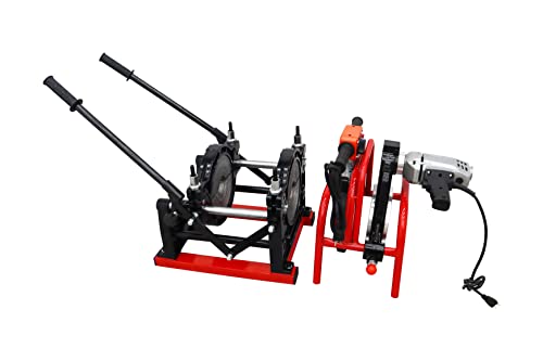 INTBUYING Pipe Fusion Welder Pipe Welding Machine PP PE PB PVDF Butt Fushion Welding Machine Tube Butt Fusion Equipment Double Clamps Hand-push Type 110V 2.48-7.87”(63-200MM)