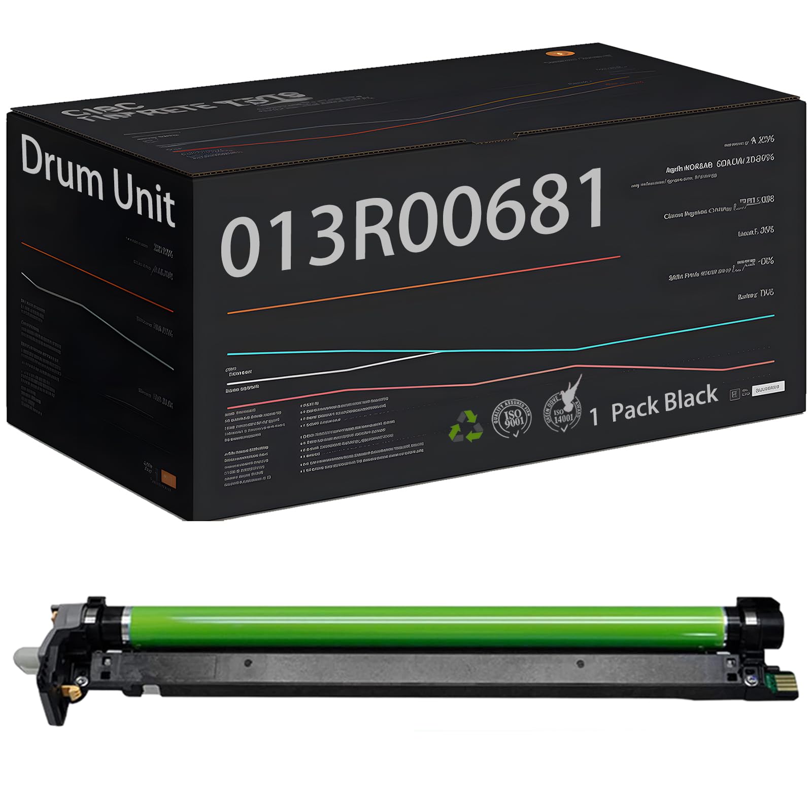 Compatible for Xerox 013R00681 Drum Cartridge, High-Yield Work for Xerox AltaLink C8130 C8135 C8145 C8155 C8170 Printer - Estimated Yield 80500 Pages (1 Pack Black)
