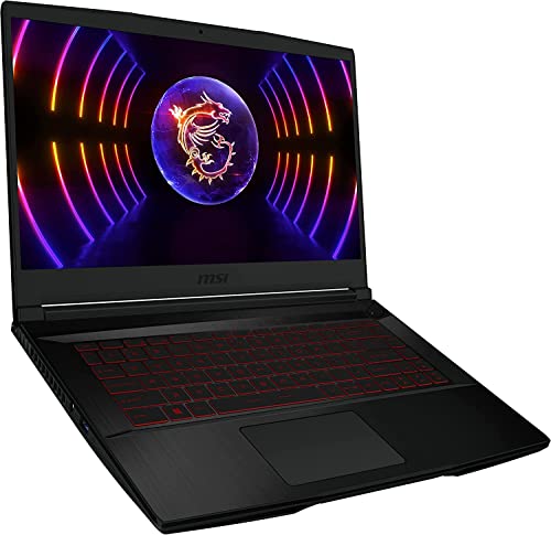MSI 2023 GF63 Thin 15.6" 144Hz FHD IPS Gaming Laptop 10-Core Intel i7-12650H NVIDIA RTX4050 6GB GDDR6 32GB DDR4 2TB NVMe SSD HDMI WiFi AX RJ45 USB-C w/DP Backlit Keyboard Windows 10 Pro w/RE USB