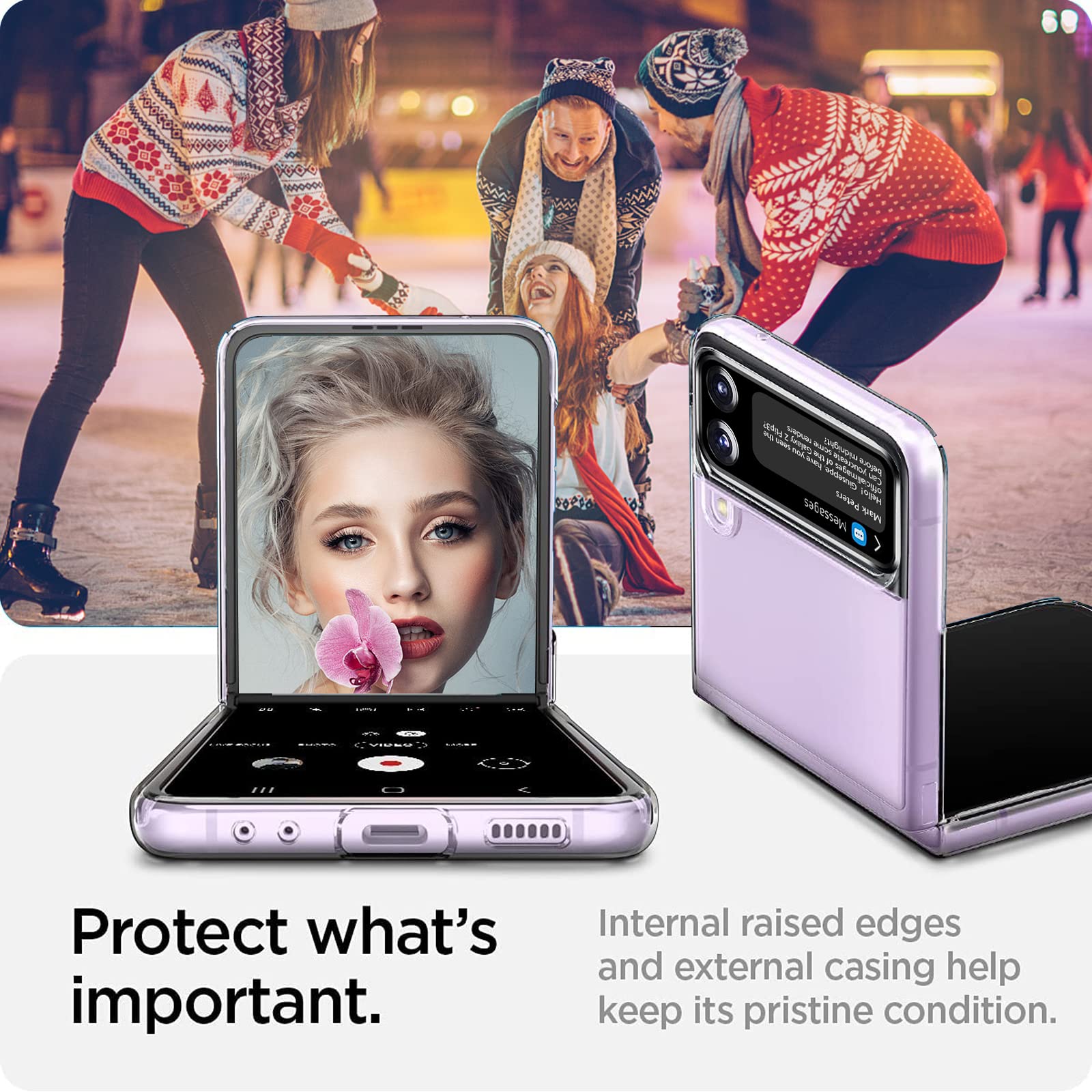 Compatible with Samsung Galaxy Z Flip 4 Case Clear Slim Protective Cases Cat TPU Z Flip 4 Back Cover Full Body Protector Animal Thin Phone Case for Samsung Galaxy Z Flip 4 5G 6,7” (B)