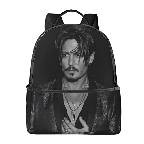 MXSLOVE Classic Shoulder Bag, Johnny Depp Backpack Travel Knapsack Lightweight Daypack