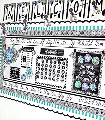 Schoolgirl Style - Simply Stylish | Alphabet Line | Cursive Mini Bulletin Board Set