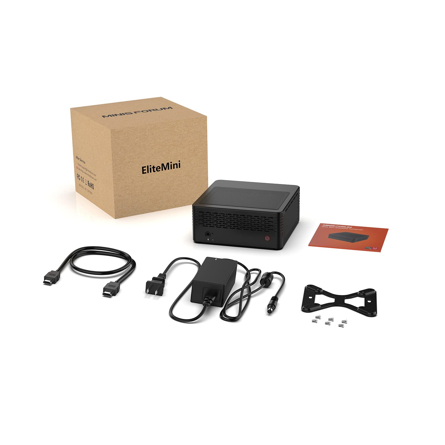 MINISFORUM Elitemini X500 Mini PC AMD Ryzen 7 5700G Desktop Computer, DDR4 16G RAM+512G SSD, HDMI/DP 4K@60Hz Output, 2X RJ45 Port, 4X USB3.1 Port, BT5.1, Radeon Graphics Tower PC