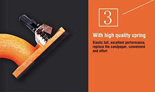 Edward Tools Hand Sander with Sandpaper Clamp - For Drywall, Wood, Floor - 9 1/4β by 3 1/4β - Ergo Contour Handle - For Use with standard 11 1/4β sandpaper