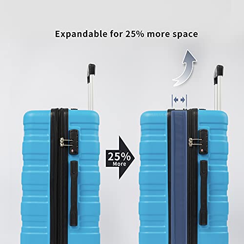 Merax Luggage Sets 3 piece Carry on Luggage Suitcase Sets of 3, Hard Case Luggage Sets Clearance Expandable