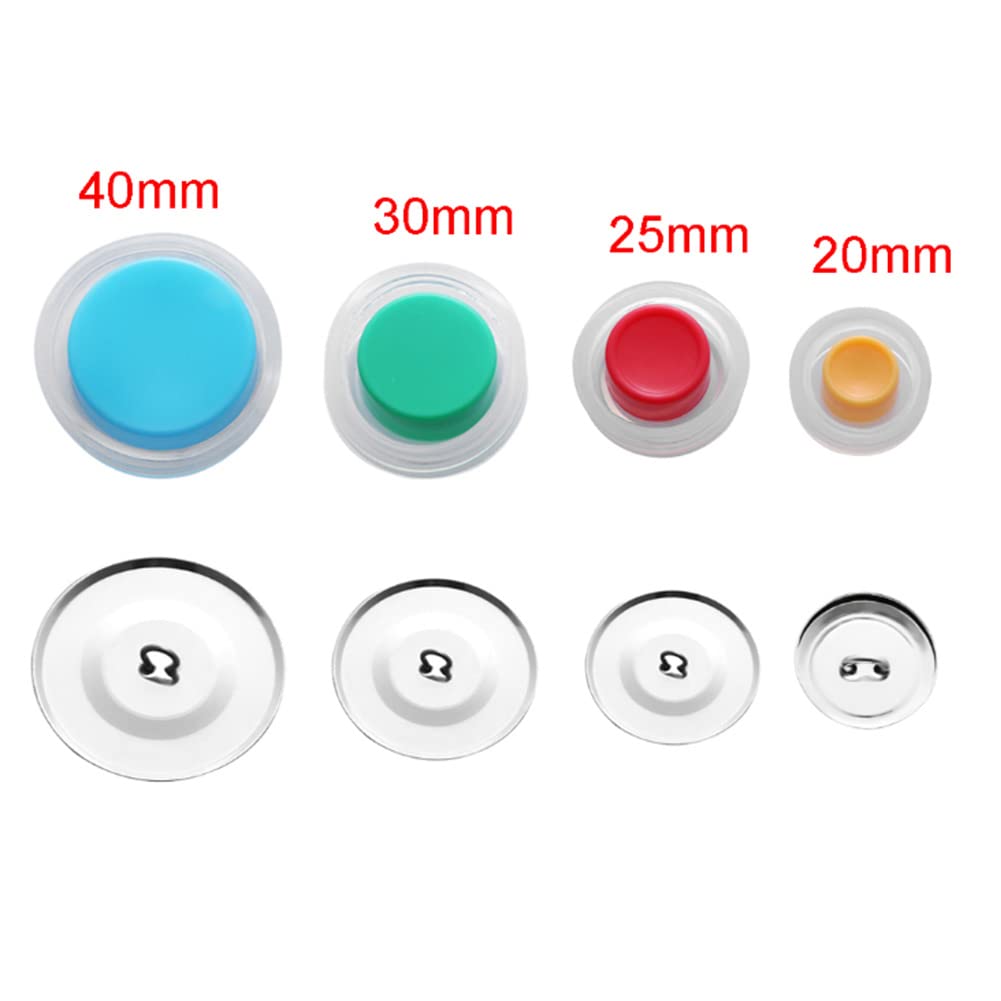 DIY Handmade Wrapped Cloth Cover Buttons Kit,Round Metal Buckle Blank Base Simple Press Button Wrapping Machine for Jewelry Gift Toys Accessories(20mm)
