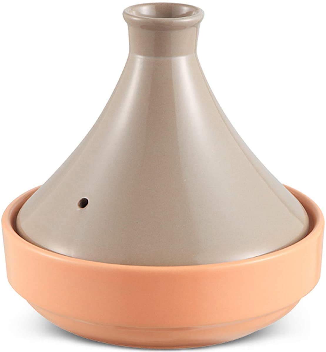 QIANMEI Ceramic Tagine Pot Tagine Pot for Induction hob|Exquisite Ceramic Enamel Lid Pot Slow Cooker|for Different Cooking Styles and Temperature Settings (Color : C)