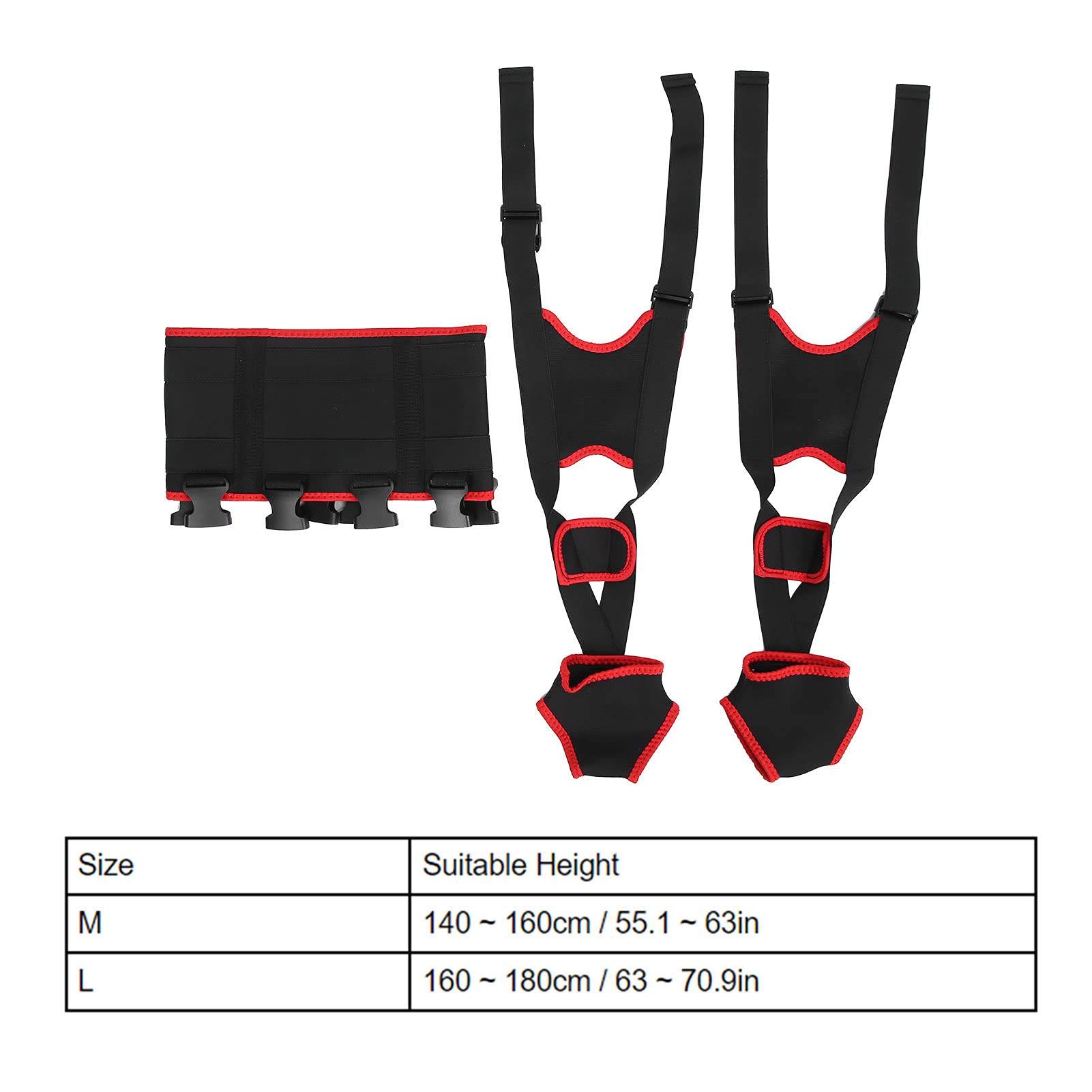 Dioche Legs Correction Belt, O/X Leg Posture Correction Elastic Leg Correction Straighten Belt Band For Adult(L)
