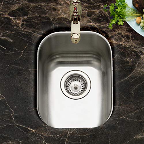 Houzer CS-1407-1 Club Series Undermount Medium Bowl Bar/Prep Sink