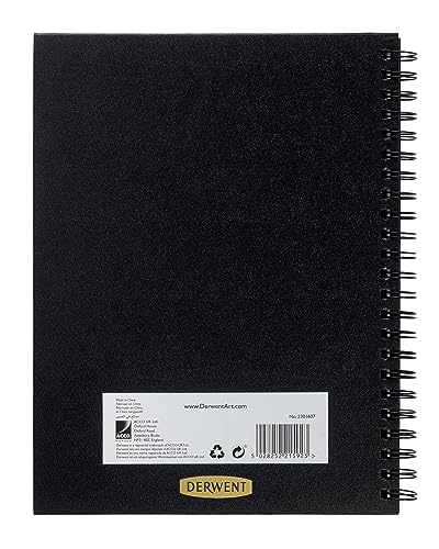 Derwent Sketch Book, Big Book Drawing Pad, A4, 8.27 x 11.69 Inches Sheet Size, Wirebound, Hard Covers, 86 Sheets (2301607)