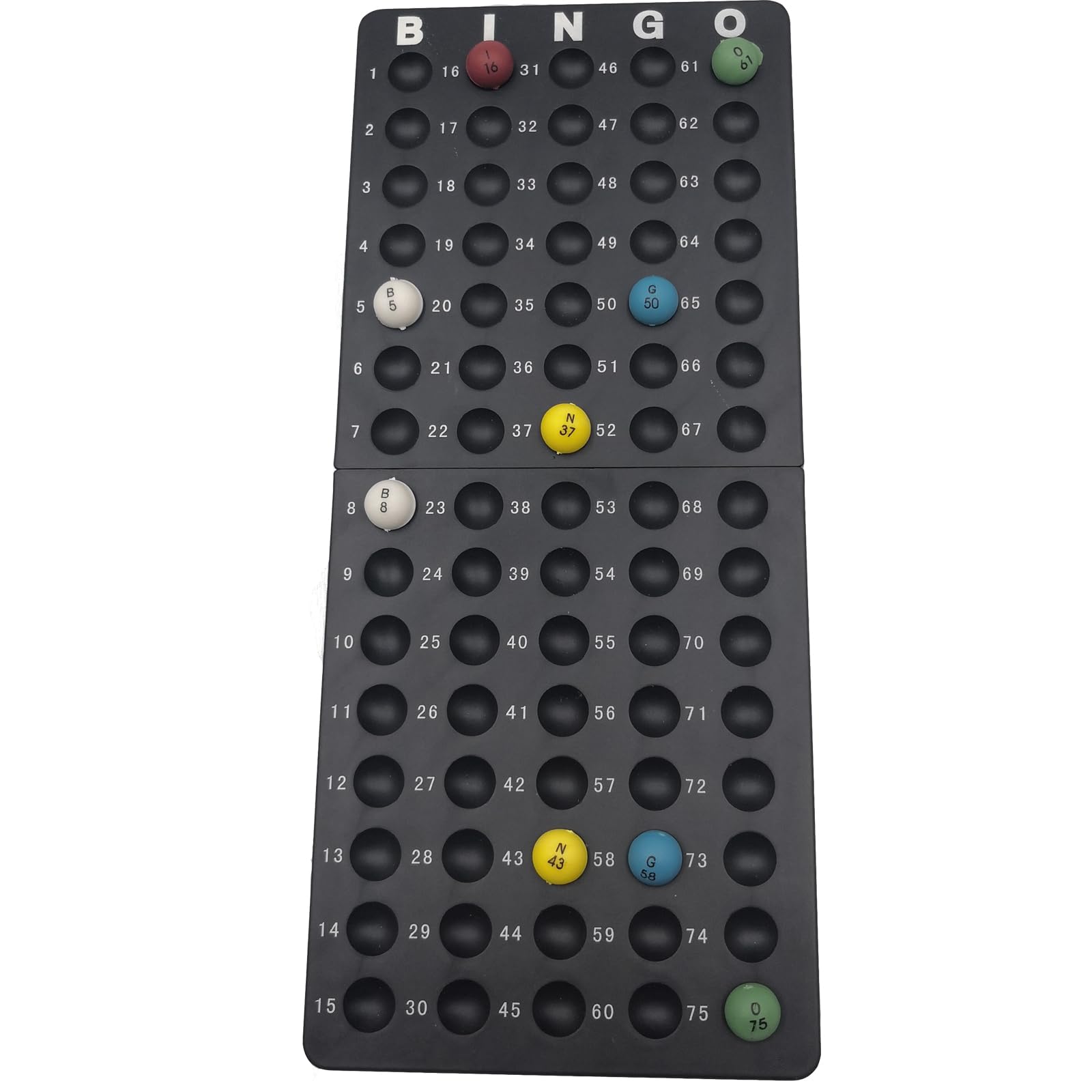 Yuanhe Bingo Board Ball Holder - for 3/5" Bingo Balls, Bingo Master Board Balls Tray Rack for Bingo Game, Great for Parties, Family Game Nights