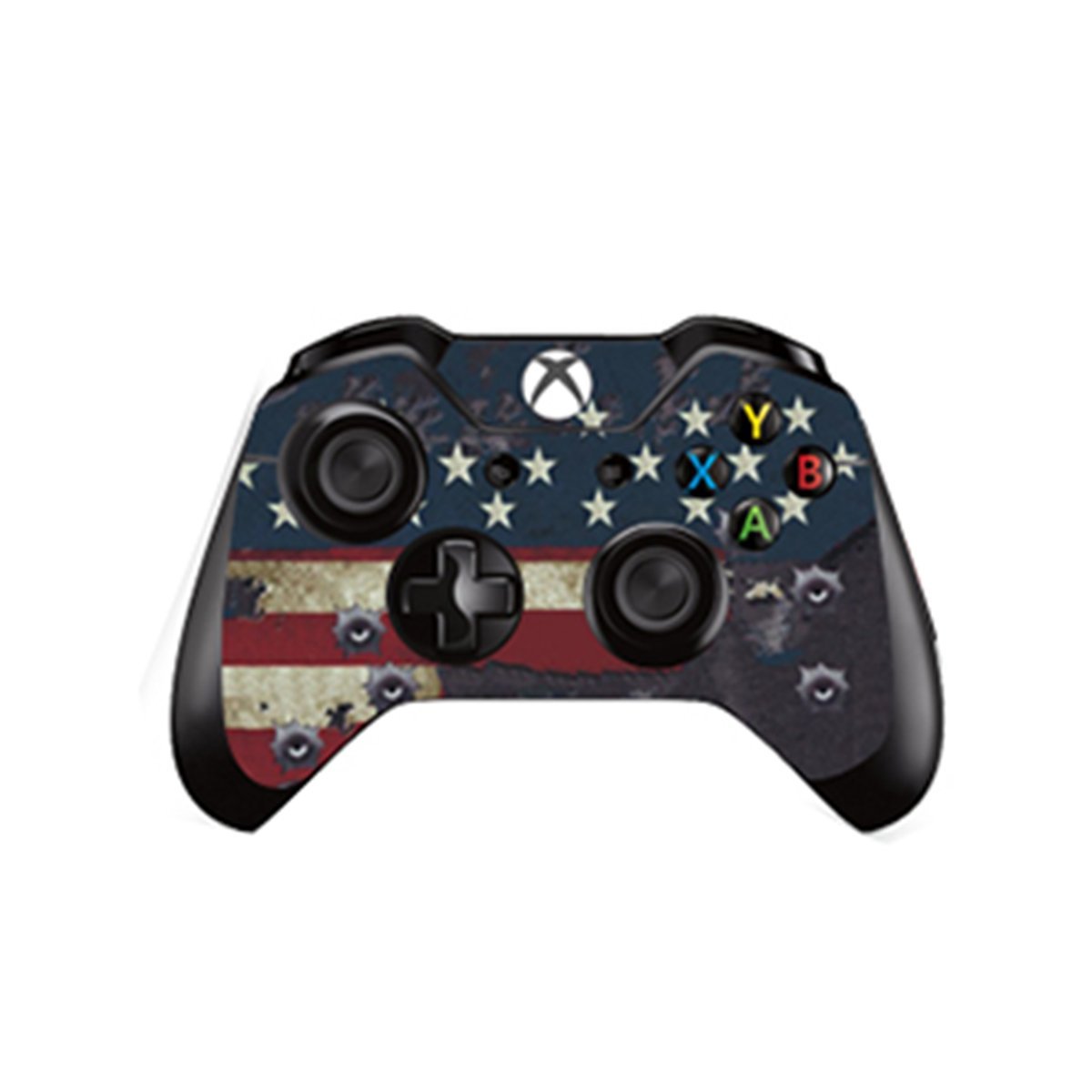 Designer Skin Sticker for the Xbox One Console With Two Wireless Controller Decals- Battle Torn Stripes